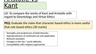 A-level Religious Studies (Edexcel) - Ethics topic 5 resources: Kant ...