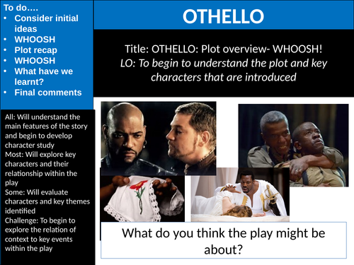 Othello FULL SOW and lessons | Teaching Resources