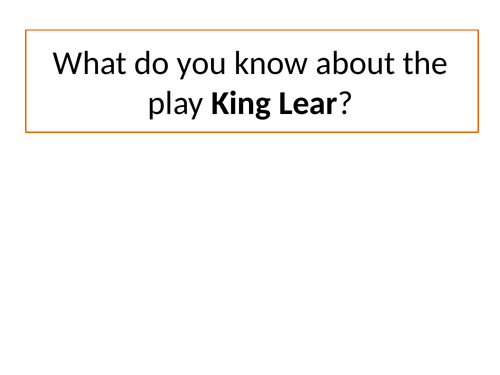 King Lear- FULL unit of lessons | Teaching Resources