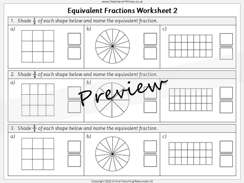 Equivalent Fractions - Year 4 | Teaching Resources
