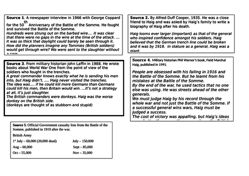 The Battle of the Somme | Teaching Resources