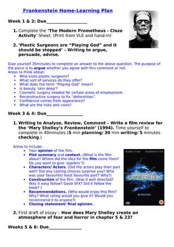 Gothic Literature: Frankenstein, The Black Cat... lots of lessons! Incl ...