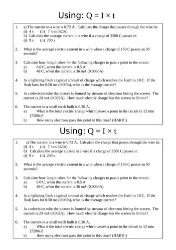 AQA GCSE Physics - P4 Electricity - whole unit resources | Teaching ...