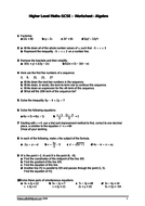 GCSE Mixed Algebra Revision Worksheet | Teaching Resources