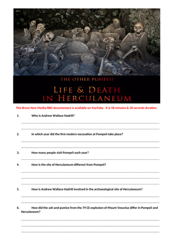 Cities of Vesuvius: Pompeii and Herculaneum | Teaching Resources