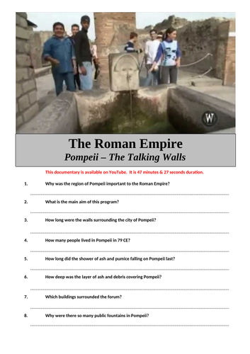 Cities of Vesuvius: Pompeii and Herculaneum | Teaching Resources