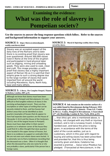Cities of Vesuvius: Pompeii and Herculaneum | Teaching Resources
