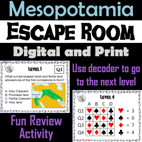 Ancient Civilizations Escape Room Social Studies: Expanded Bundle ...