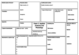 A3 revision worksheet for all topics OCR GCSE PE | Teaching Resources