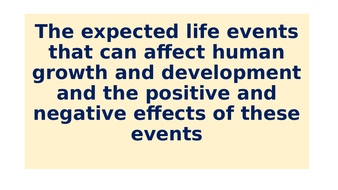 Expected life events PowerPoint for a Health and Social Care Lesson ...