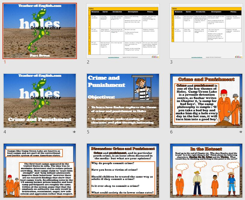 Holes – The Final Chapters (PowerPoint, lesson plans & worksheets ...
