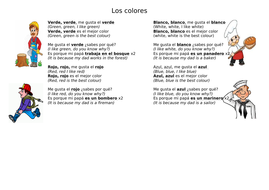 Los colores - Spanish song | Teaching Resources