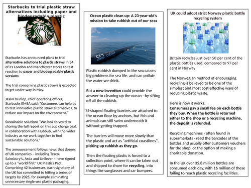 Plastics in the Ocean - Geography in the News - Interview Lesson ...