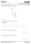 GCSE 9-1 Exam Question Practice (Bearings) by Maths4Everyone | Teaching ...