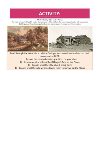 NEW OCR GCSE SHP - Making of America - Unit 4 - Settlement and Conflict ...