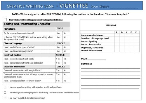CREATIVE WRITING TECHNIQUES - Power Point, Exemplar, Comprehension ...