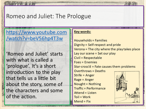 Romeo and Juliet The Prologue | Teaching Resources