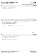 GCSE 9-1 Exam Question Practice (Speed) | Teaching Resources