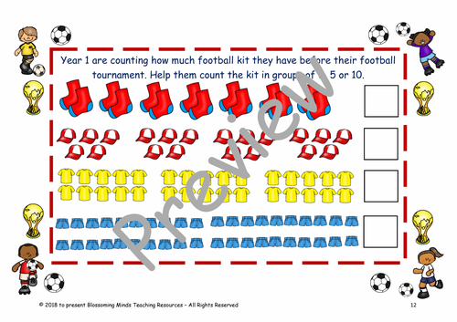 Year 1 Football World Cup 2022 Maths Booklet | Teaching Resources