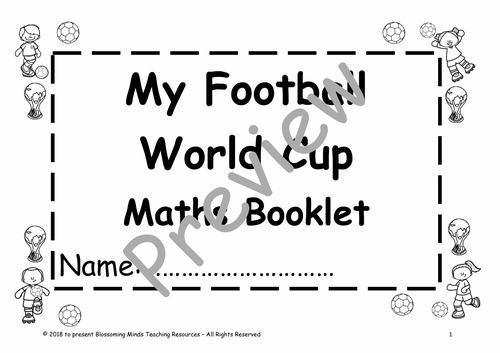 Year 1 Football World Cup 2022 Maths Booklet | Teaching Resources