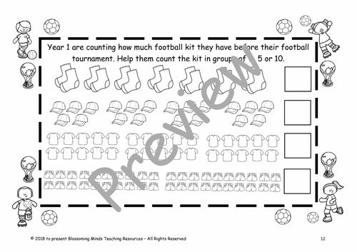 Year 1 Football World Cup 2022 Maths Booklet | Teaching Resources