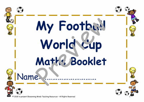 Year 1 Football World Cup 2022 Maths Booklet | Teaching Resources