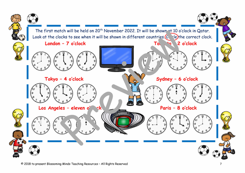Year 1 Football World Cup 2022 Maths Booklet | Teaching Resources
