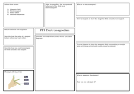 AQA Electromagnetism revision mat | Teaching Resources