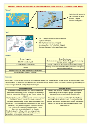 Christchurch earthquake case study | Teaching Resources