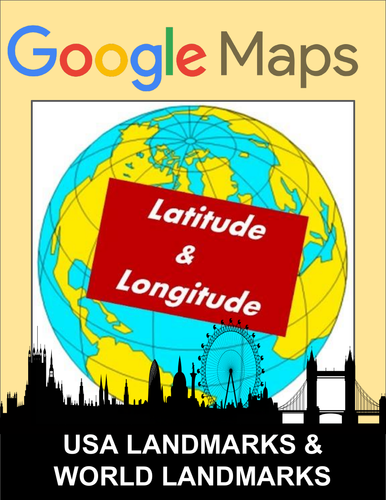 Latitude and Longitude: Landmark Worksheet - Google Maps | Teaching ...