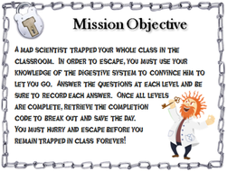 Digestive System: Escape Room - Science: Anatomy | Teaching Resources