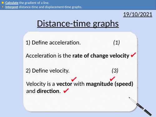 GCSE Physics: Distance-time Graphs | Teaching Resources