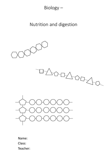 Biology - Nutrition and digestion - Complete Science Key Stage 3 Unit ...