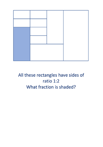 Express the shaded area as a fraction | Teaching Resources
