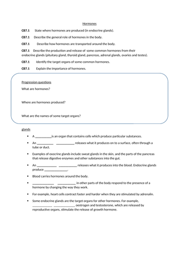 Hormones | Teaching Resources