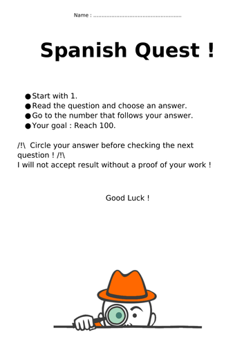 Activity revision Spanish (adaptable) | Teaching Resources Activity revision Spanish (adaptable) | Teaching Resources