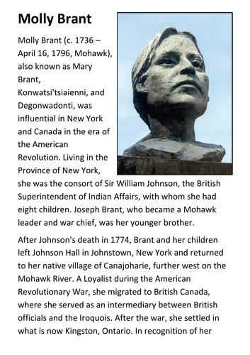 Molly Brant Handout | Teaching Resources