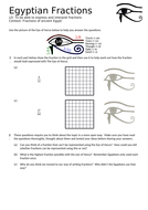Fractions - Eye of Horus | Teaching Resources