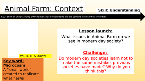 Animal Farm: Full and detailed Scheme of Work | Teaching Resources