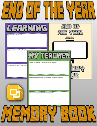 End of the Year Memory Book (Editable in Google Slides) | Teaching ...