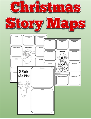 Christmas Story Maps: Santa, Elves and Reindeer | Teaching Resources