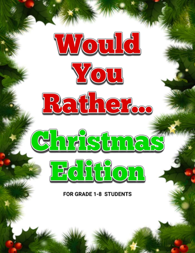 Would you rather: Christmas Edition | Teaching Resources