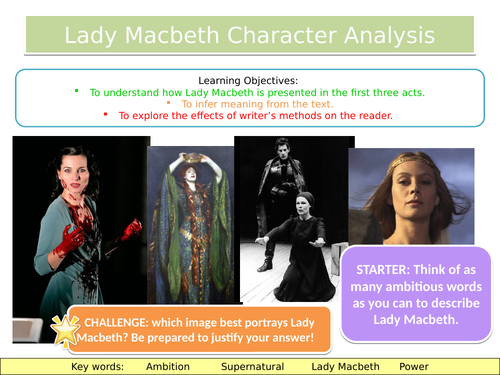 Lady Macbeth Assessment Lesson | Teaching Resources