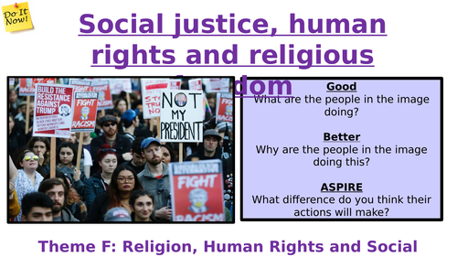 AQA A GCSE Theme F Human Rights and Social Justice: Lesson 1 Human ...