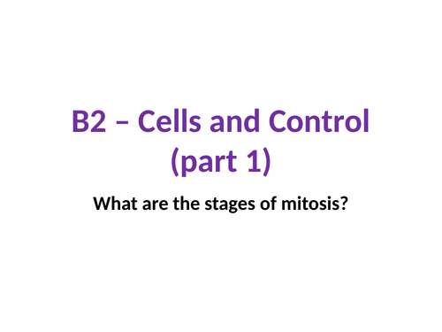 B2 Cells and Control Revision Lesson - Edexcel 9-1 GCSE | Teaching ...