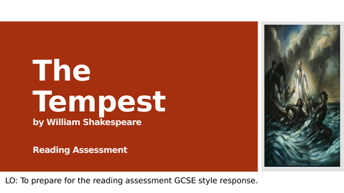 The Tempest Reading Assessment | Teaching Resources