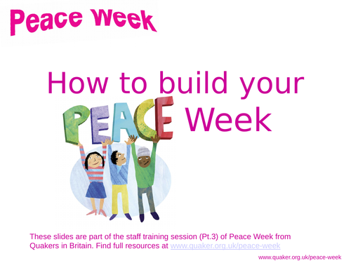 Peace Week pack - whole school | Teaching Resources