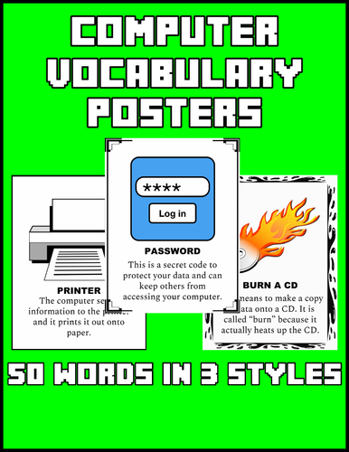 Computer Vocabulary Posters | Teaching Resources