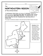 Northeastern Region of the United States - Printable handouts ...