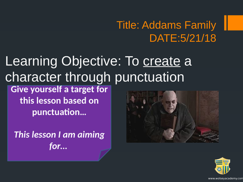 Punctuation - Gothic Writing Skills SOW - English - Wolsey Academy 8/10 ...